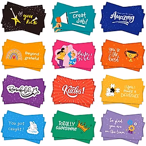 Yeaqee 240 Pcs Employee Appreciation Cards Kudos Cards Funny Blank Back Motivational Card Encouragement Thank You Note Cards Recognition Card for Teacher College Affirmation Gift(Classic)