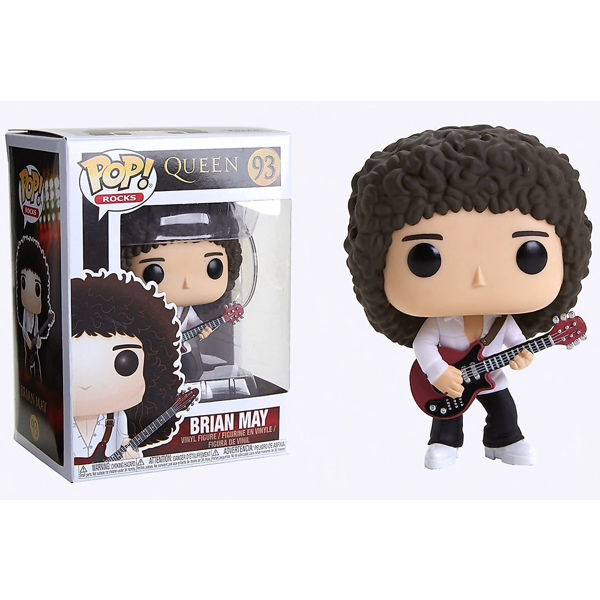 POP Queen - Brian May Funko Pop! Vinyl Figure (Bundled with Compatible Pop Box Protector Case) Multicolored 3.75 inches