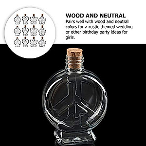 EXCEART 25Pcs Cork Jars 100ML Plastic Cork Bottles Wishing Bottles Clear Vials Storage Container for Art Crafts Projects Decoration Party Supplies (Mixed Style)