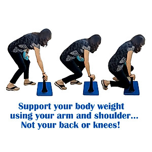 Innprodica Mobility Aid Tool Help-Me-Up Garden Kneeling pad with Support Post Handle Grip to Reduce Knee and Back Stress. to Help with Kneeling Exercising or Physical Therapy.