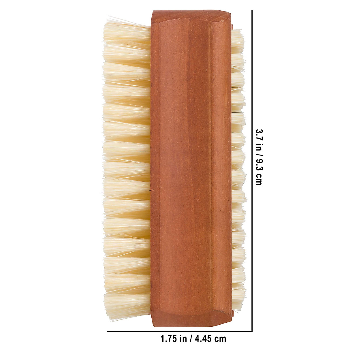 Redecker Natural Pig Bristle Nail Brush with Oiled Pearwood Handle, 3-3/4-Inches