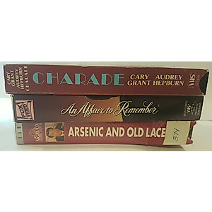 Lot of 3 Cary Grant VHS ~ Charade VHS, Arsenic And Old Lace VHS, An Affair To Remember VHS