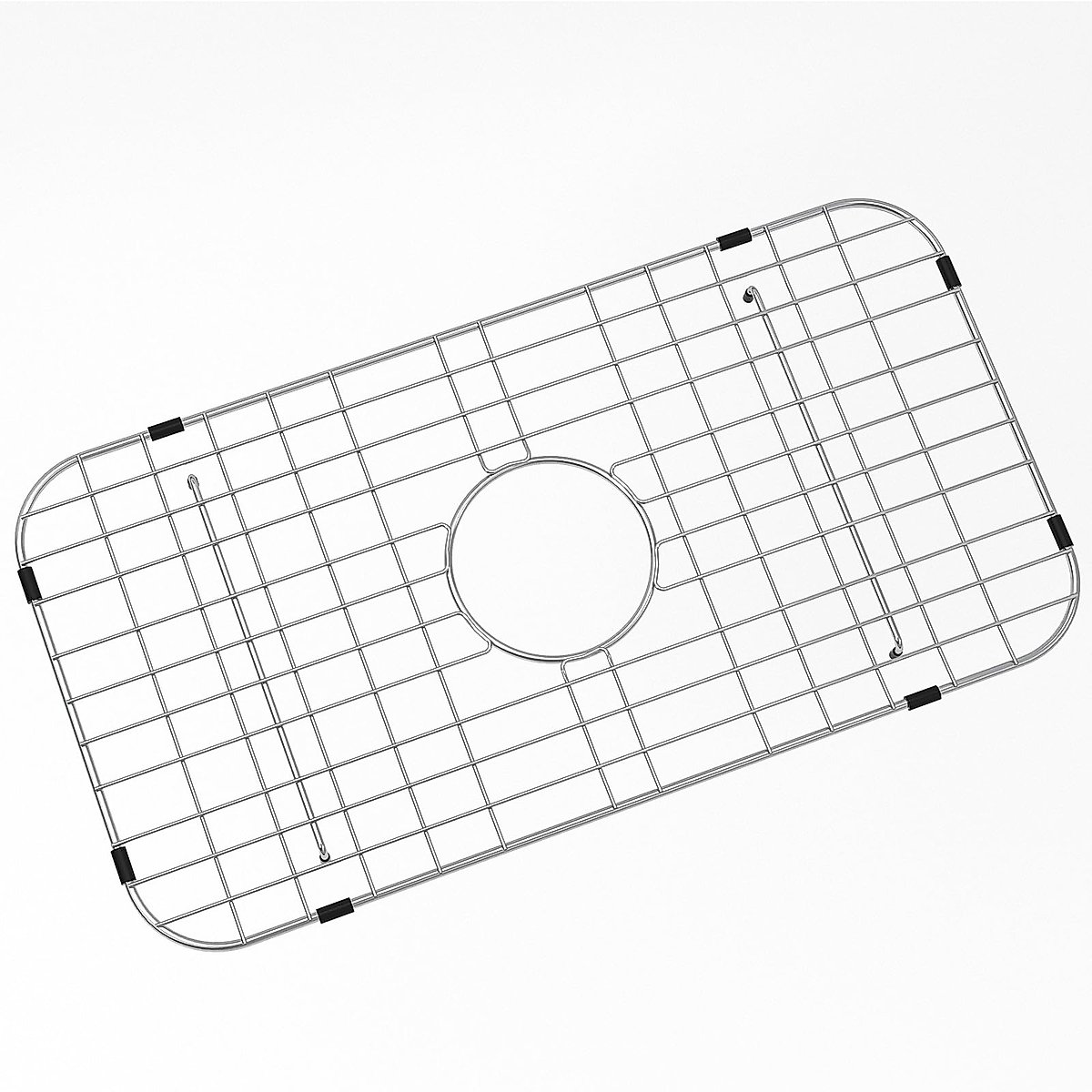 Sink Bottom Grid 24-1/8" x 12-5/8", Centered Drain with Corner Radius 1-1/2", Sink Protector