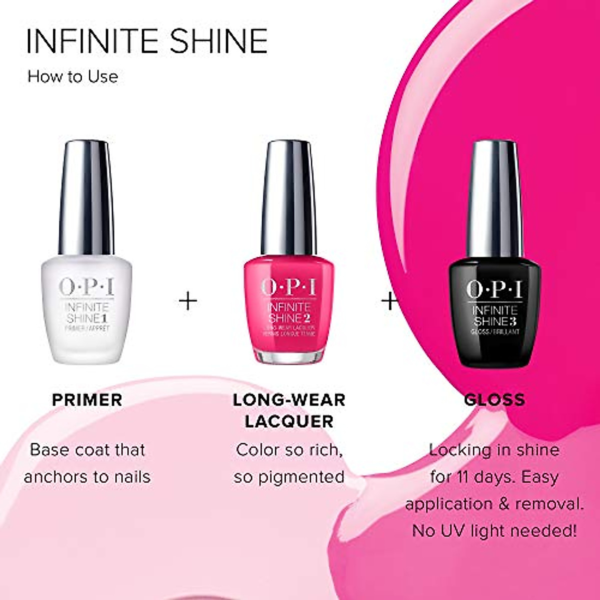 OPI Infinite Shine 2 Long-Wear Lacquer, Pretty Pink Perseveres, Pink Long-Lasting Nail Polish, 0.5 fl oz
