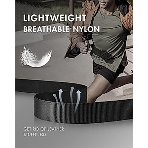 FAIRWIN Tactical Rigger Belt, 1.7 Inches Mens Nylon Webbing Utility Belt with V-ring Heavy-Duty Quick-Release Buckle