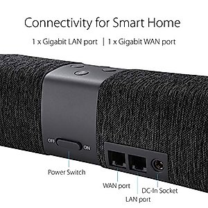 ASUS Lyra Voice All-In-One Smart Voice Home Mesh WiFi Tri-Band Router (AC2200), Amazon Alexa Built-In, Lifetime Aiprotection Security by Trend Micro, Parental Control, Bluetooth, Build-In Speakers