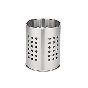 Yalych Utensil Caddy Creative Stainless Steel Cutlery Holder ，Drainer Rack Chopsticks Tube Kitchen Storage Box， Spoon Fork Cutlery Shelf Organizer Pen Holder (Size : Medium)