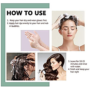 10 PCS Dexe Black Hair Shampoo Instant Hair Dye for Men Women Black Color - Simple to Use - Hair Dye Permanent - Last 30 days - Natural Ingredients, Black Hair Dye Shampoo Great Choice for Woman&Man