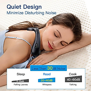 Neck Air Conditioner, Full-body Cooling Neck Fan, 8000mAh Rechargeable Wearable AC Air Conditioner with Large Cooling Plate, 3 Speeds Portable Personal Instant Neck Fan Cooler (Dark Night Black)