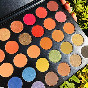 Make Up Eyeshadow Palette 35 Colors Blendable Chunky Pigmented Matte and Shimmer Pop Colors Eye Shadow Powder Waterproof Eye Shadow Palette Cosmetics Christmas Gifts