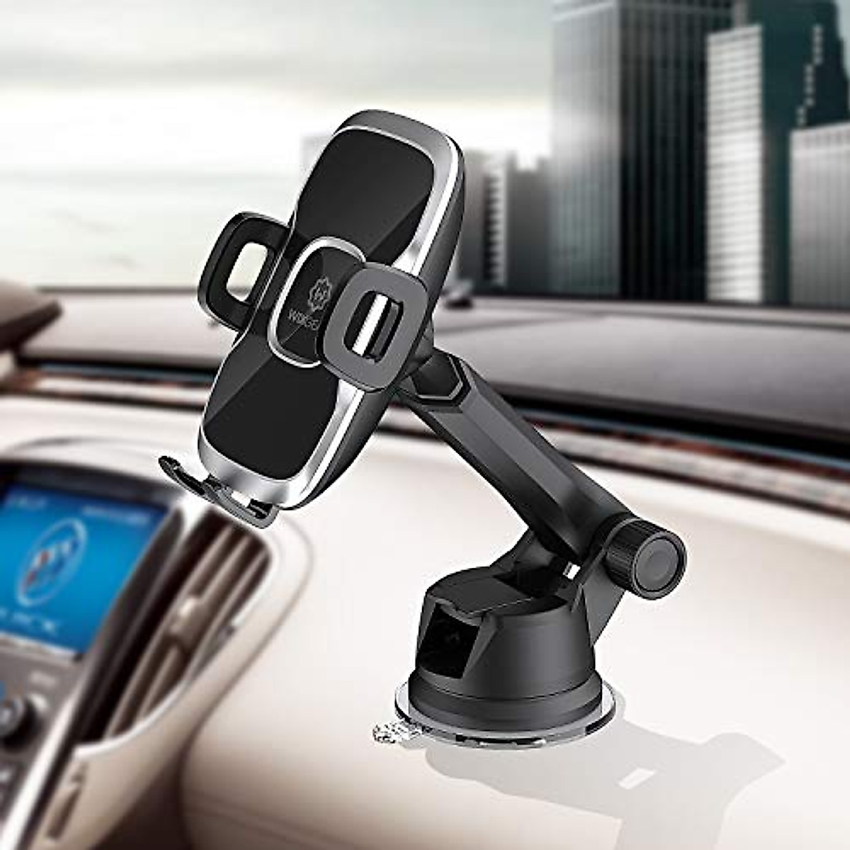 WixGear Phone Holder for Car, Universal Dashboard Windshield Phone Car Suction Cup Mount Holder for Cell Phone 360 Degree Rotation Compatible with iPhone Xs/XS Max / 8/7 / 6, Galaxy S and More