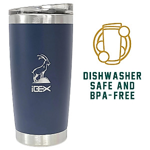 iBEX Tumbler 20 oz Stainless Steel Vacuum Insulated Tumbler With Magnetic Slider Lid (Navy)