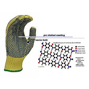 G & F Products 1670L Cut Resistant Work Gloves, 100% Kevlar Knit Work Gloves, Make by DuPont Kevlar, Protective Gloves to Secure Your Hands From Scrapes, Cuts In Kitchen, Wood Carving, Carpentry & DEA, Yellow