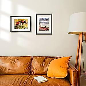 upsimples 12x16 Picture Frame, Display Pictures 8.5x11 with Mat or 12x16 Without Mat, Wall Hanging Photo Frame, Black, 1 Pack