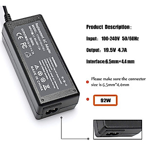 19.5V Power Supply Compatible with Sony Bravia KDL-32 KDL-40 KDL-42 KDL-48 KDL-55 KDL-32W700B KDL-40R510C KDL-40W600B KDL-42W650A KDL48W590B KDL48W600B KDL55W650D Smart LED LCD HDTV Screen TV