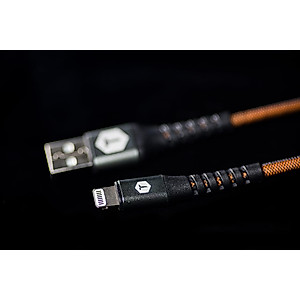 ToughTested 8 Ft. PRO Armor Weave Slim Tip USB Type A to Lightning Cable