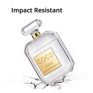 heenhdfd AirPod 1&2 Case Perfume Bottle Design with Cute Keychain and Fur Ball Soft Silicone Shockproof Creative AirPod 1&2 Case Cover for Girls and Women (sck 1&2 Perfume Bottle)