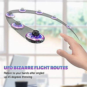 GESUNDHOME Hand Operated Drones for Kids or Adults, Flying Spinner Mini Drones, 360° Rotation Flying Ball Drones with Shinning LED Lights, Small UFO Toys for Indoor Outdoor Boys Girls Gift
