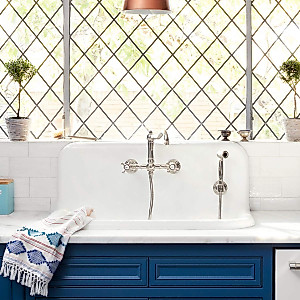 Vintage Tub & Bath 36 Inch Cast Iron High Back Farm Sink