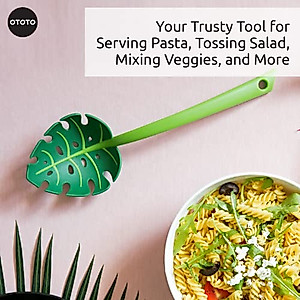 OTOTO Jungle Spoon Monstera Cooking Spoon for Nonstick Cookware- Certified BPA-Free Kitchen Spoon High Heat Resistant Nylon Spoon for Cooking- Kitchen Utensil Spoon Designed for Cooking Baking Mixing