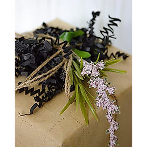 MagicWater Supply Crinkle Cut Paper Shred Filler (2 oz) for Gift Wrapping & Basket Filling - Black