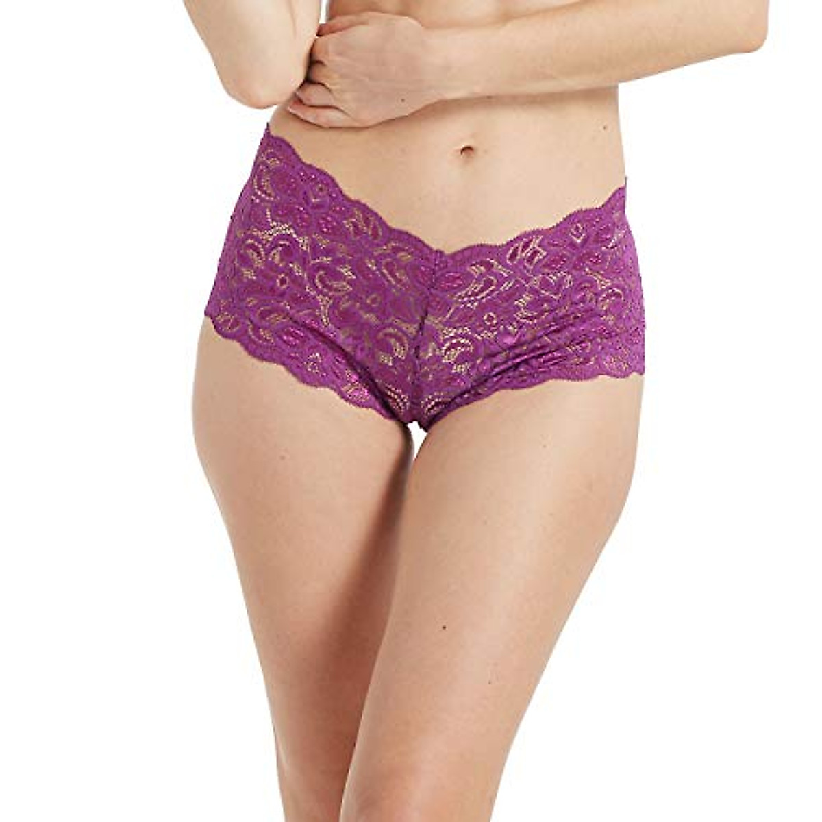 Delcroix 7 Pack Lace Boyshort Panties for Women Breathable Soft Underwear Panty Size XL, Assorted Different Lace Pattern