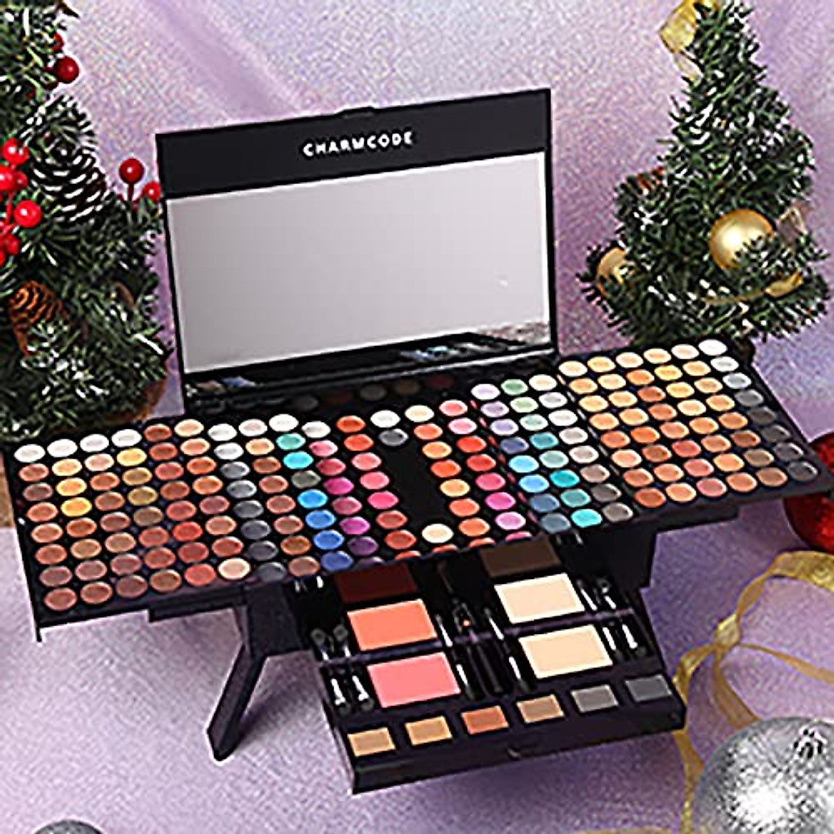 MISS ROSE M 190 Colors Cosmetic Makeup Palette Set Kit Combination,Professional Makeup Kit for Women Full Kit, Makeup Pallet, include Eyeshadow /Facial Blusher /Eyebrow Powder /Eyeliner Pencil /Mirror, All In One Makeup Gift Set for women girls (004-Y)