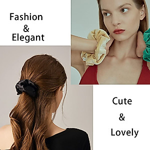 60 Pcs Scrunchies Soft Velvet Scrunchies and Satin Hair Scrunchies for Girls Silk Elastic Hair Ties Scrunchies for Women Hair Accessories with Gift Bag