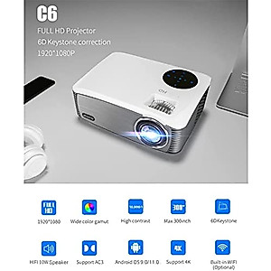 Feilx Mini Projector 2022 Upgraded Portable Video-Projector,300 Inch WiFi Full HD 1920 * 1080P LED Projector Video Projector Home Theater Cinema Smartphone Projector