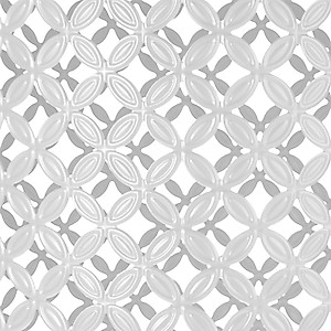 Menkxi Outdoor Side Table Set of 3 Heavy Duty Patio Nesting Table Round Metal Modern End Table Decorative Garden Stools Plant Stand for Indoor Living Room Porch Poolside Coffee Table(Cream White)