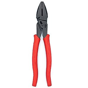 ARMOR TOOL Lineman's Pliers - 9" MaxForce Compound Leverage Pliers with Forged Steel Body & Comfortable Grips - CPL-LN