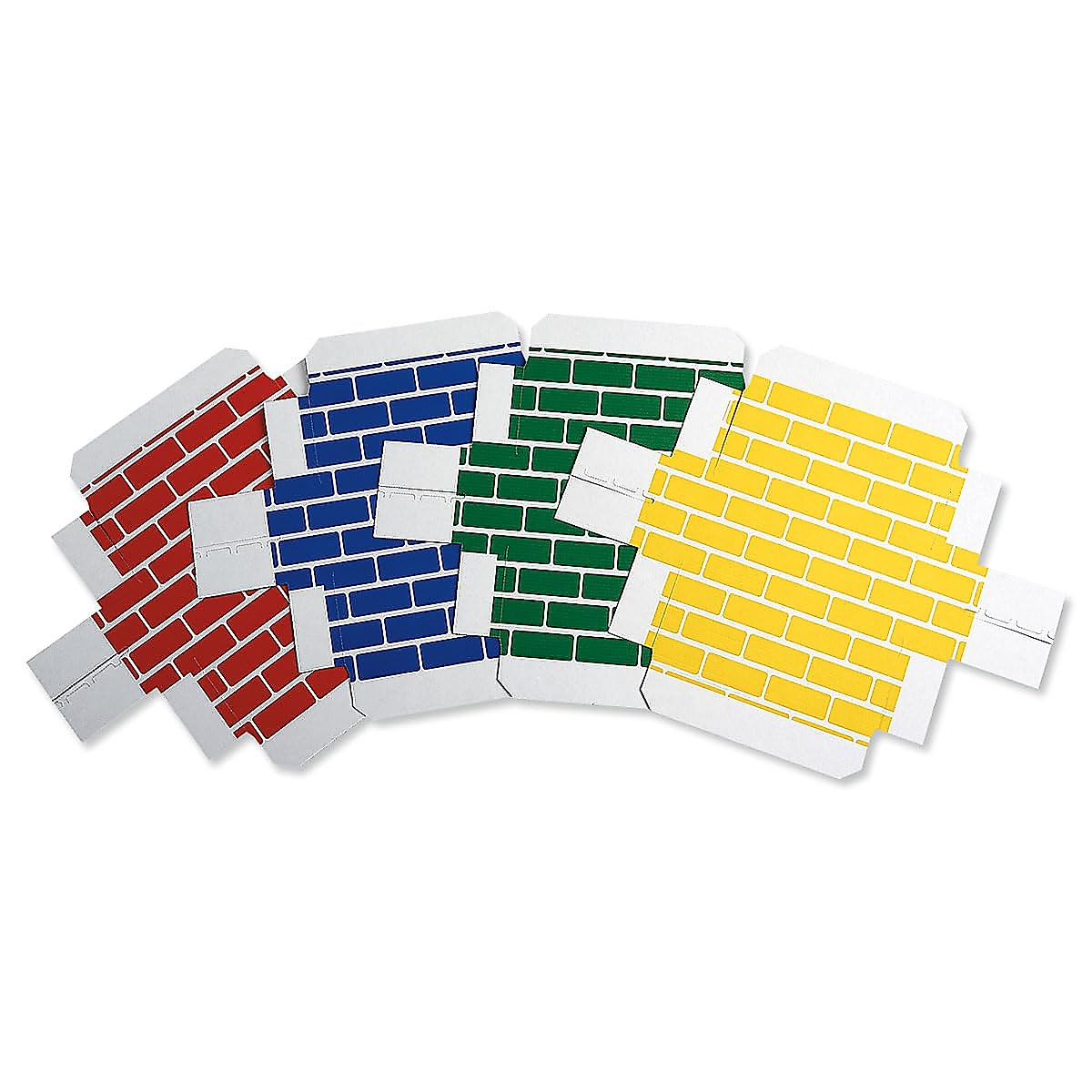 Lillian Vernon Primary Building Bricks - Kids Cardboard Bricks, Each 9" x 4" x 2" (Set of 24)