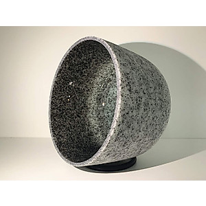 Obsidian Gemstone Fusion Crystal Singing Bowl D Sacral Chakra 10 inch with Free Rubber Mallet O ring Suede Striker