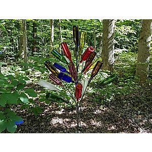 The Big Daddy Bottle Tree | Outside Yard Garden Decor | No Assembly Required | Displays 25 Bottles | 5 ft (60") Tall | Heavy Duty Welded Solid Raw Steel | Unpainted | Made in Mississippi USA