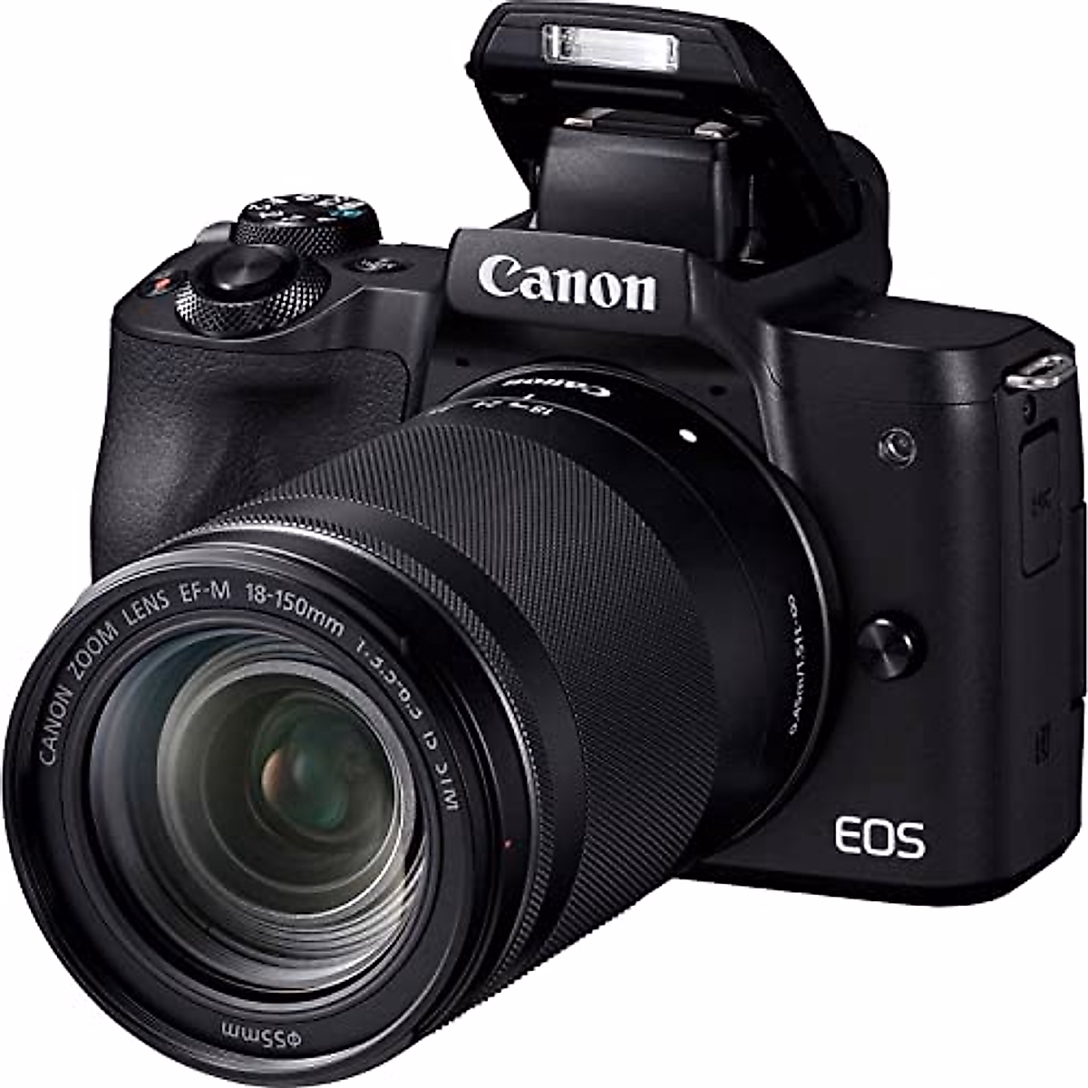 Canon EOS M50 Mark II Mirrorless Camera with EF-M 18-150mm is STM Lens (4728C001), 64GB Memory Card, Card Reader, Case, Flex Tripod, Hand Strap, Cap Keeper, Memory Wallet, Cleaning Kit (Renewed)