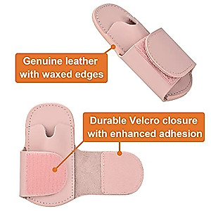 iGuerburn Premium Leather Stethoscope Holder Pink for Littmann & Most Stethoscope, Portable Clip-on Stethoscope Holster for Waist Belt/Scrubs/Pockets