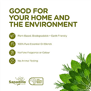 Sapadilla Liquid Hand Soap - Rosemary + Peppermint - Made with 100% Pure Essential Oil Blends, Cleansing & Moisturizing, Aromatic & Fragrant Hand Soap, Plant Based, Biodegradable, 12 Ounce (Pack of 2)