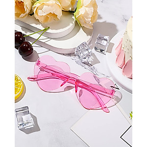 Chicpop 24 Pairs Heart Shaped Sunglasses for Women Bulk Heart Glasses Party Favor Decoration Accessories Eyewear