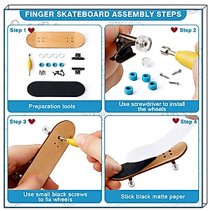 ACFELLE Fingerboards Sets, Finger Pant Clothes, Mini Toys Kits,Doll Breakdance Mini Cloth Shoes, Skateboard Accessories Tools Set