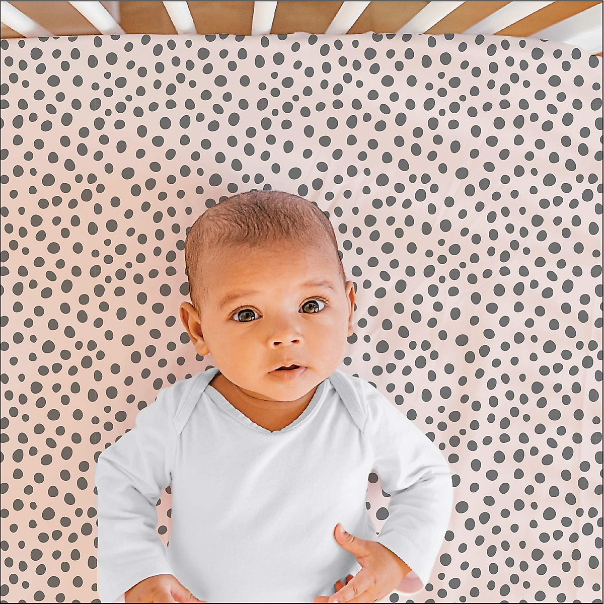 The Peanutshell Fitted Crib Sheet Set for Baby Girls, 2 Pack in Animal Print