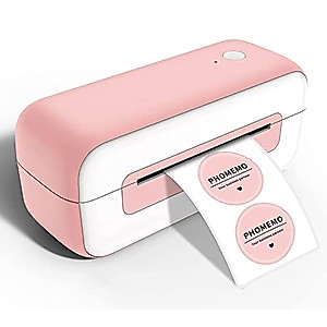 Phomemo Label Printer, Label Holder, 4X6 Pink Thermal Label