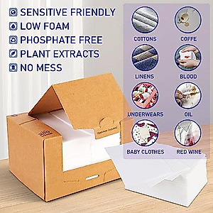 Freelivity Laundry Detergent Sheets, 200 Loads Eco-Friendly Laundry Soap Strips - No Plastic Jug Hypoallergenic Liquid Less Dissolvable Space Saving Sheets for HE machine, travel, home clothes washing (Unscented)