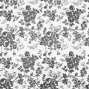 1 X Black and White Flower Toile Contact Paper 4.5 ft by 18 in by Kittrich Corporation