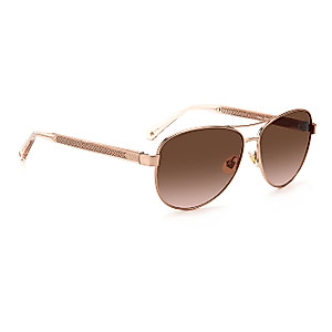 Kate Spade New York Women's Fara/S Pilot Sunglasses, Red Gold/Brown Pink Gradient, 57mm, 12mm