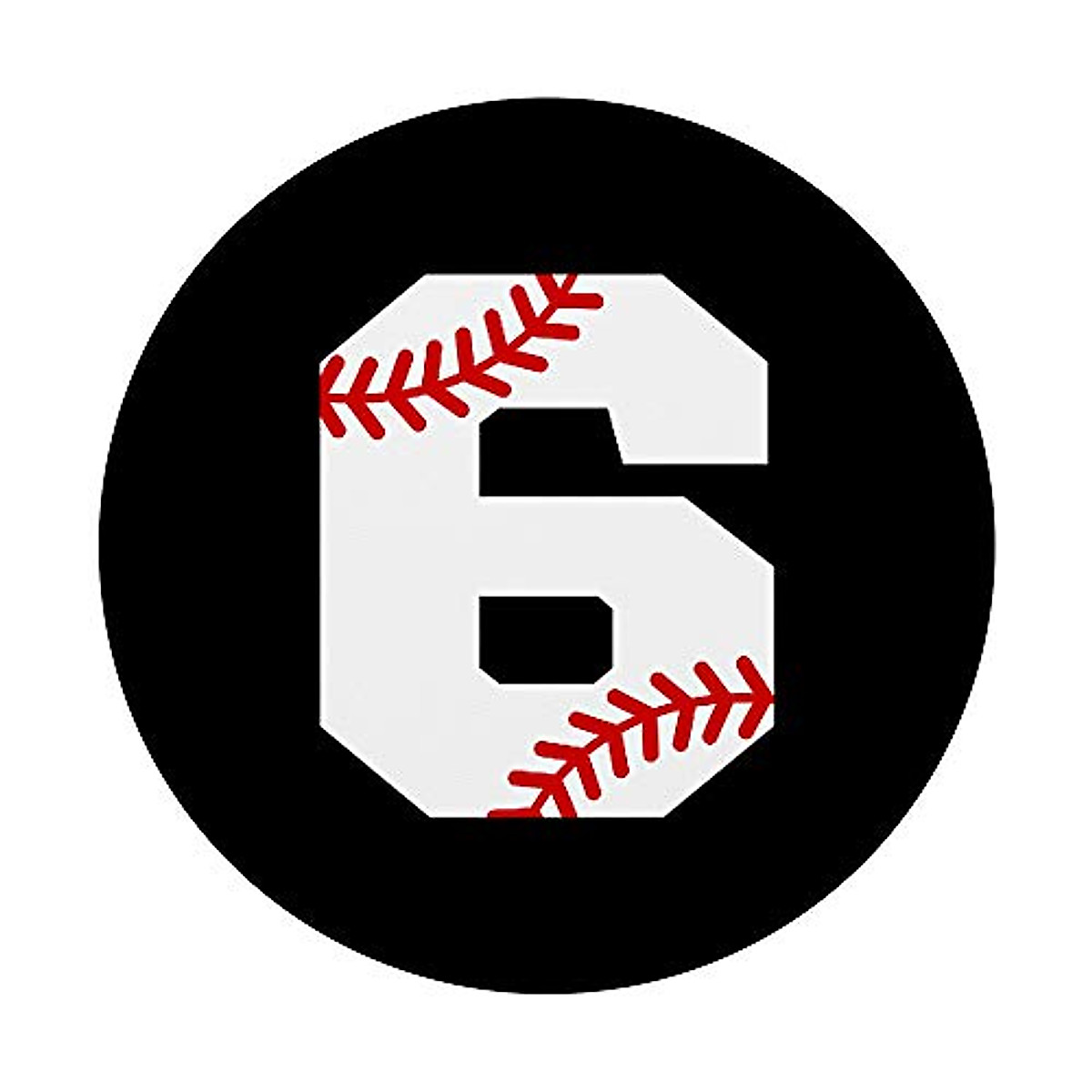 Baseball Pop Socket #6 - Baseball Popsocket - Number 6 PopSockets PopGrip: Swappable Grip for Phones & Tablets