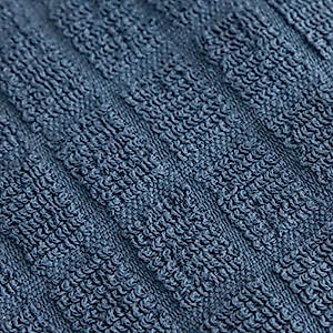 Ritz Premium Kitchen Towel and Dish Cloth Value Set (6-Pack), Highly Absorbent, Super Soft, Long-Lasting, 100% Cotton Checked and Solid Hand Towels, Tea Towels, Bar Towels, Federal Blue