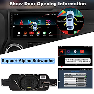 IYING 10 Inch Car Stereo Radio Wireless CarPlay Android Auto 4GB+64GB 8-Core 1280x720 Touch Screen Android 10 for Jeep Wrangler 2011-2014 AM/FM WiFi Bluetooth GPS Navigation in-Dash Car Multimedia