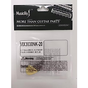 Musiclily Ultra 2.1x10mm Stainless Steel Pan Head Mounting Screws for Acoustic Electric Guitar Bass Tuners Machine Heads, Nickel (Set of 20)