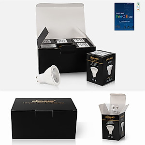 DiCUNO ProOE GU10 LED Bulb High CRI 98, 50W Halogen Equivalent, Flicker-Free Eye-Protection, Warm White 3000K, 5W GU10 Spotlights Bulbs 350LM Non-dimmable for Track, Recessed Lighting, 6 Pack