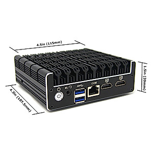 Protectli Vault FW4B - 4 Port, Firewall Micro Appliance/Mini PC - Intel Quad Core, AES-NI, 4GB RAM, 32GB mSATA SSD